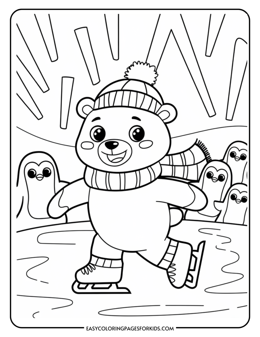 Ice Skating Coloring Pages (7 Free Printable Pages) - Easy Coloring ...