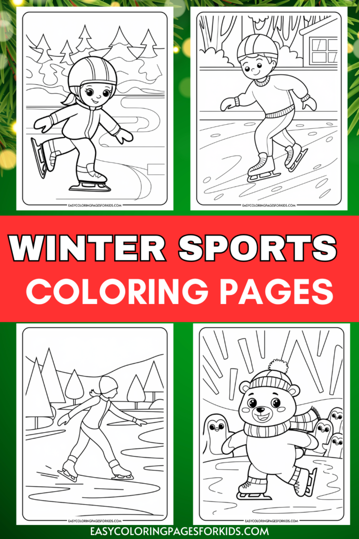 Ice Skating Coloring Pages (7 Free Printable Pages) - Easy Coloring ...