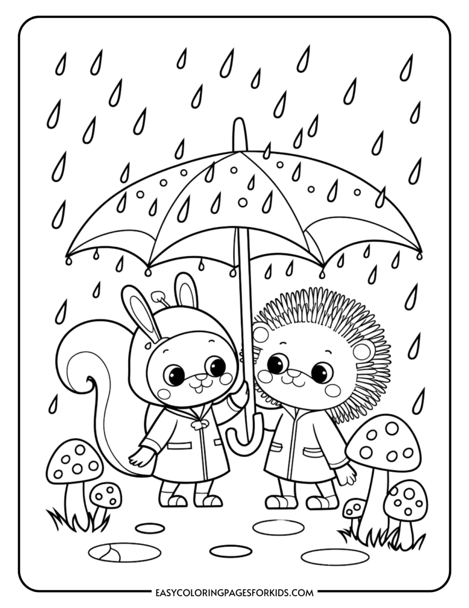 Rain Coloring Pages (6 Free Printable Pages) - Easy Coloring Pages for Kids