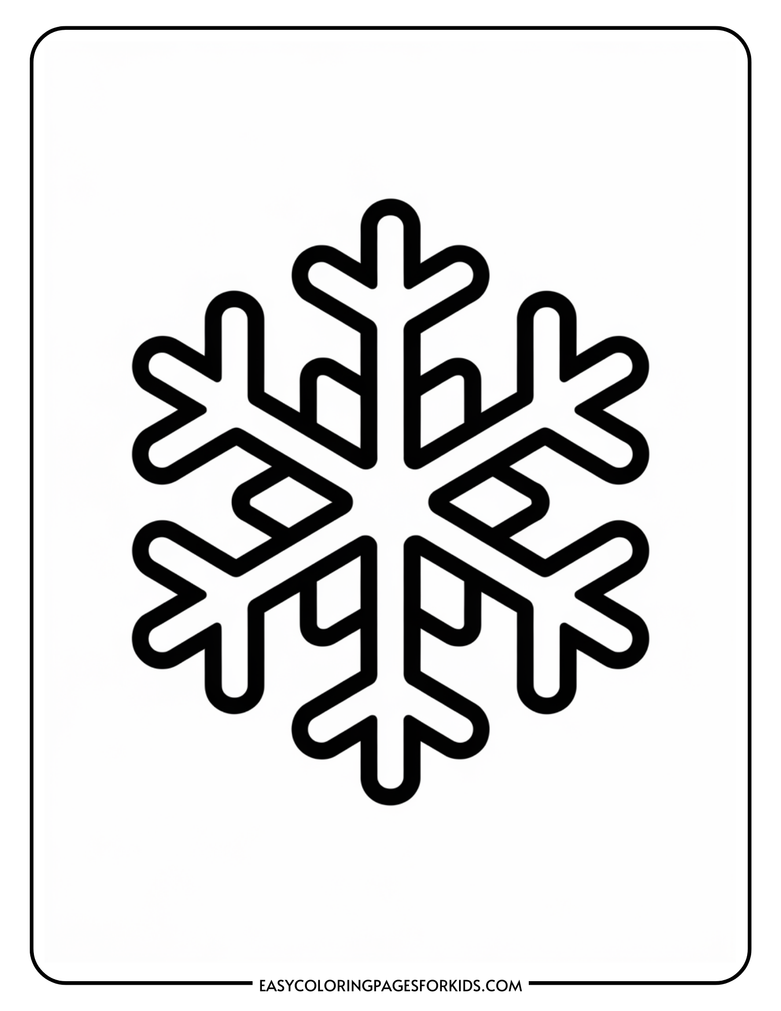 Snowflake Coloring Pages (7 Free Printable Pages) - Easy Coloring Pages ...