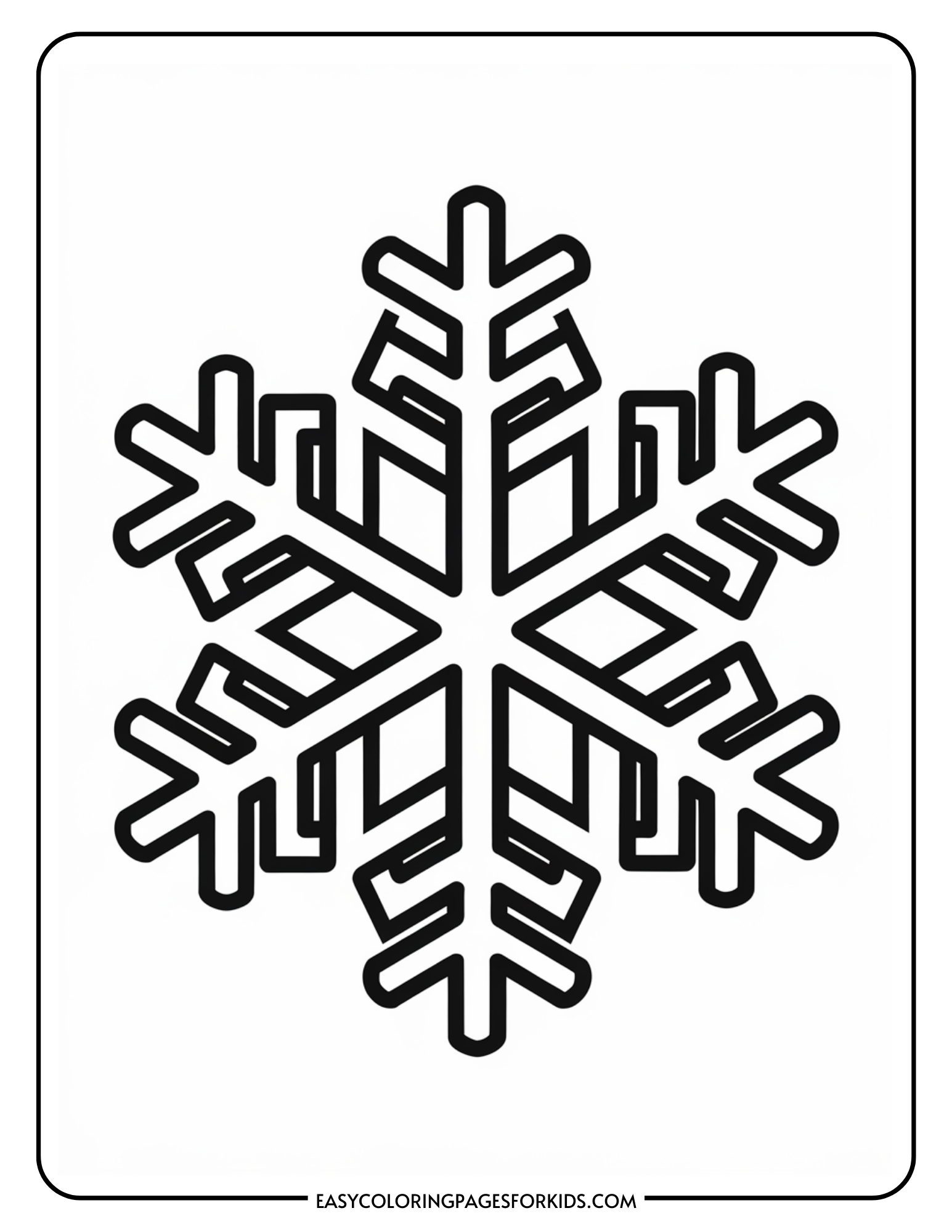 Snowflake Coloring Pages (7 Free Printable Pages) - Easy Coloring Pages ...