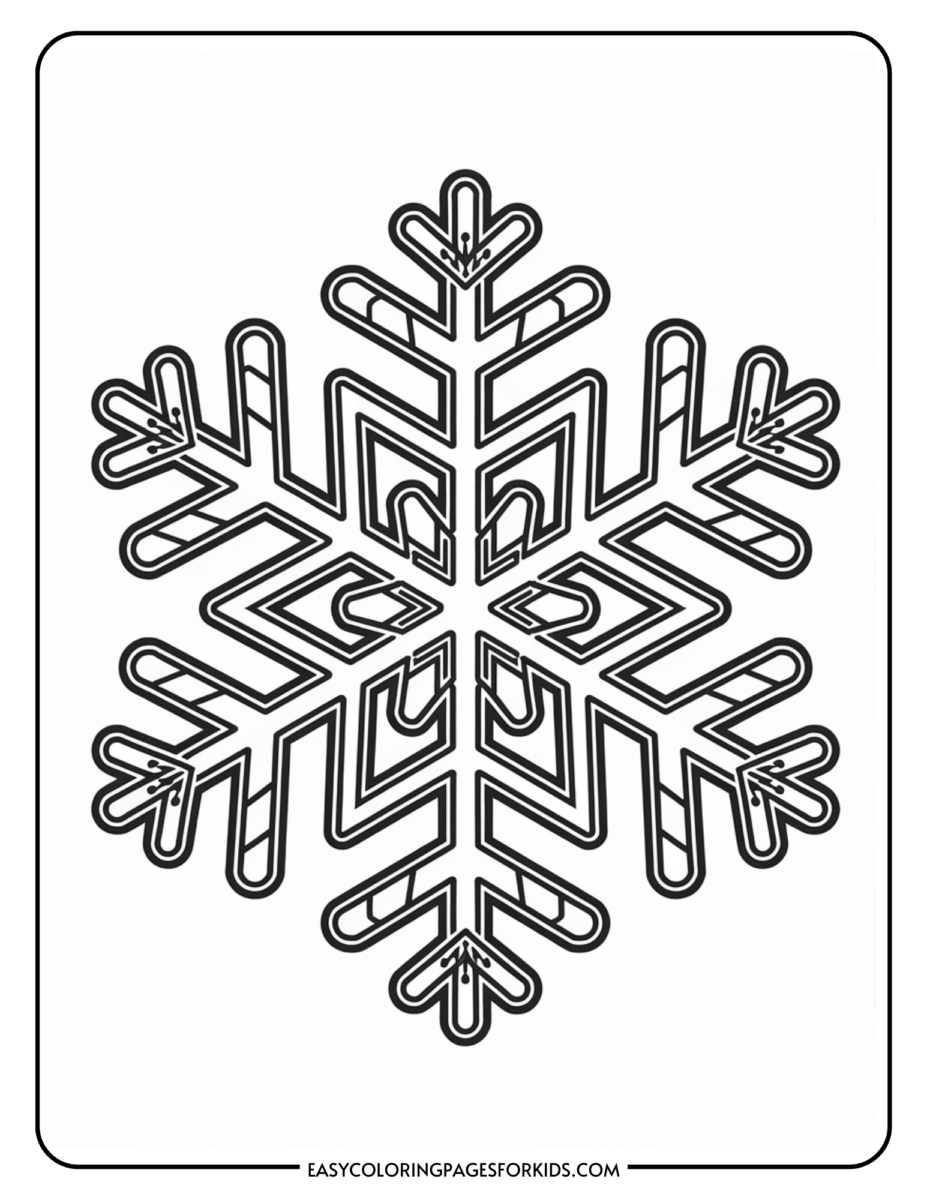 Snowflake Coloring Pages (7 Free Printable Pages) - Easy Coloring Pages ...
