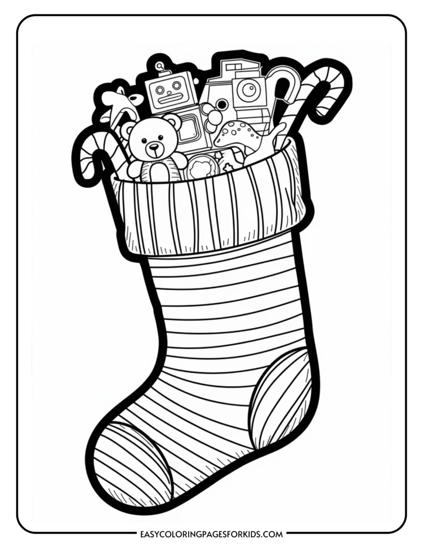 Stockings Coloring Pages (5 Free Printable Pages) - Easy Coloring Pages ...