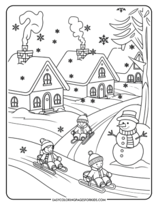 Winter Wonderland Coloring Pages (9 Free Printable Pages) - Easy ...