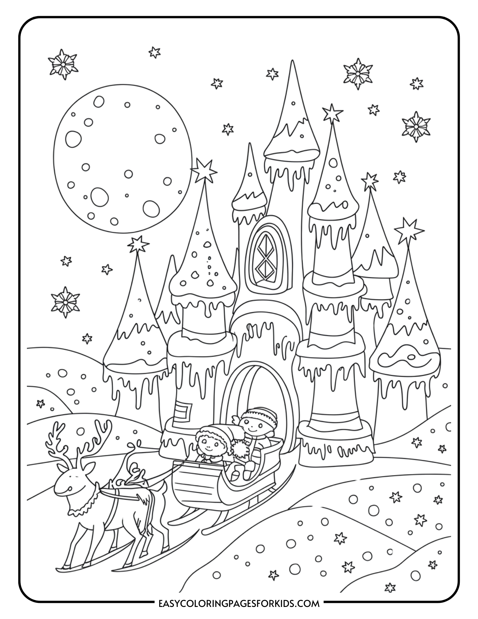 Winter Wonderland Coloring Pages (9 Free Printable Pages) - Easy ...
