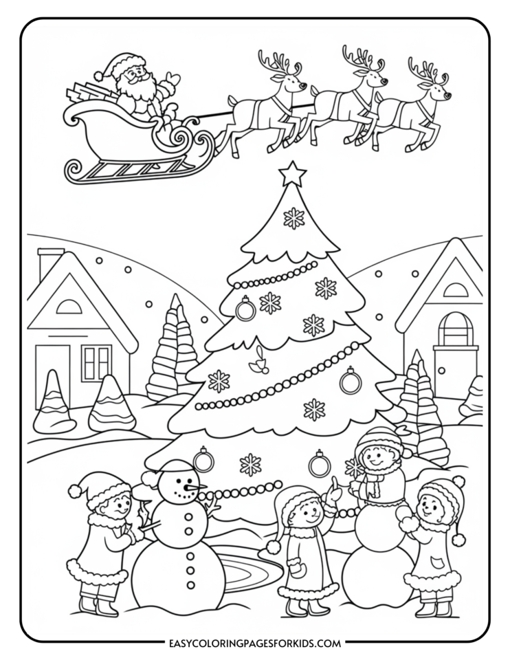 Winter Wonderland Coloring Pages (9 Free Printable Pages) - Easy ...