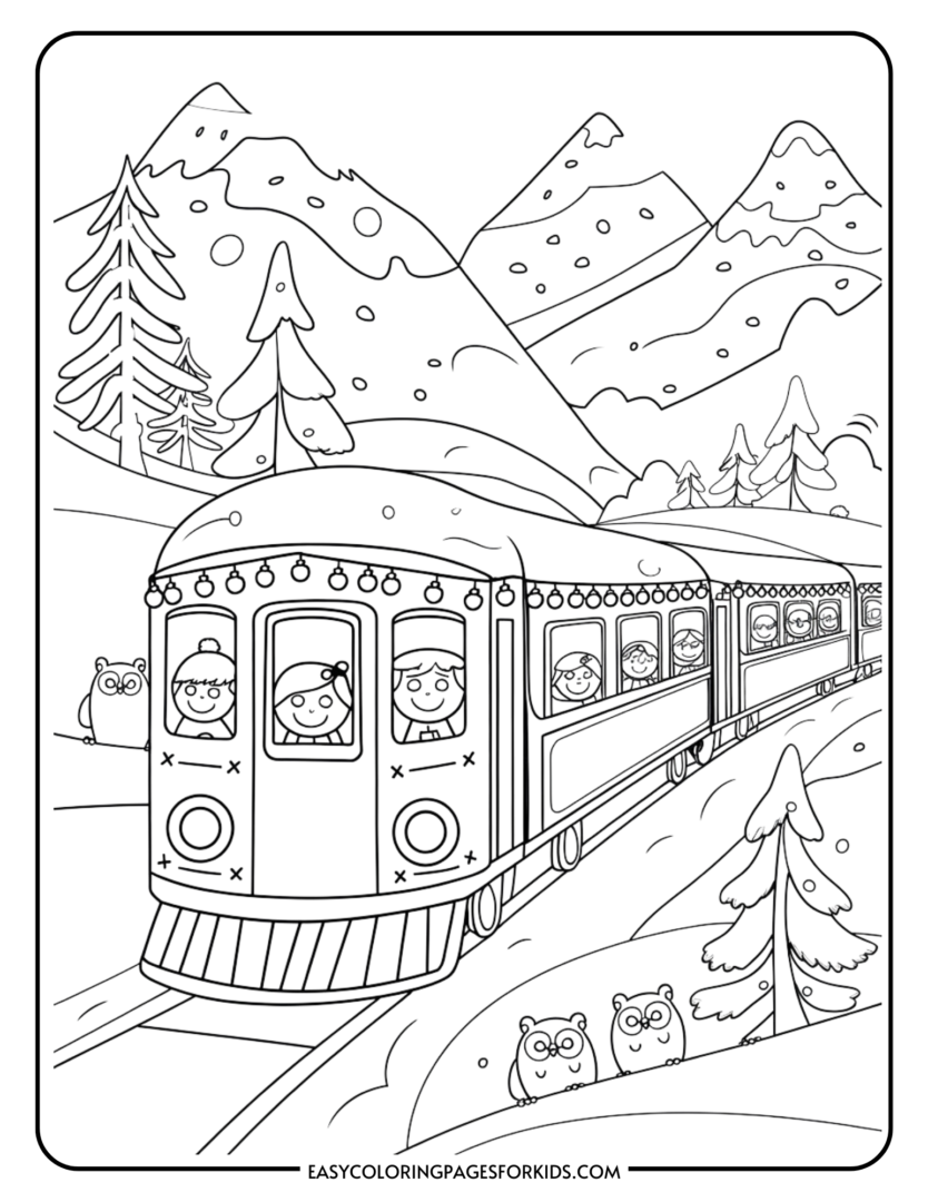 Winter Wonderland Coloring Pages (9 Free Printable Pages) - Easy ...