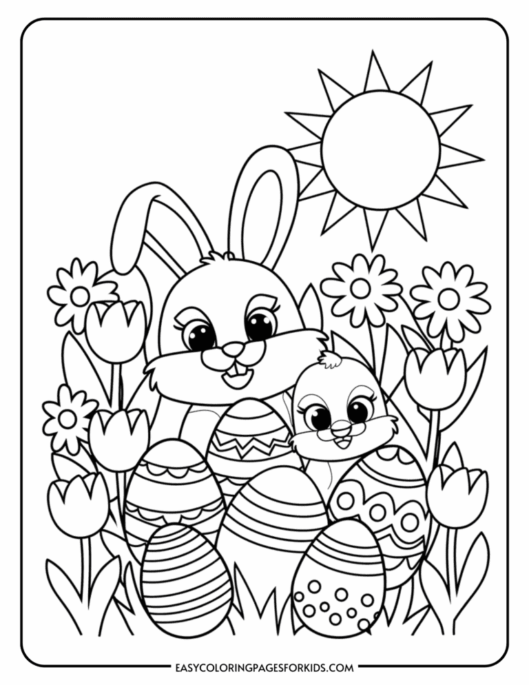 Preschool Easter Egg Coloring Pages (15 Free Printable Pages) - Easy ...