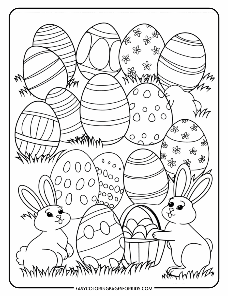 Preschool Easter Egg Coloring Pages (15 Free Printable Pages) - Easy ...