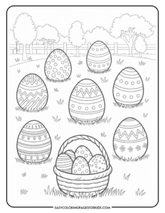 Preschool Easter Egg Coloring Pages (15 Free Printable Pages) - Easy ...