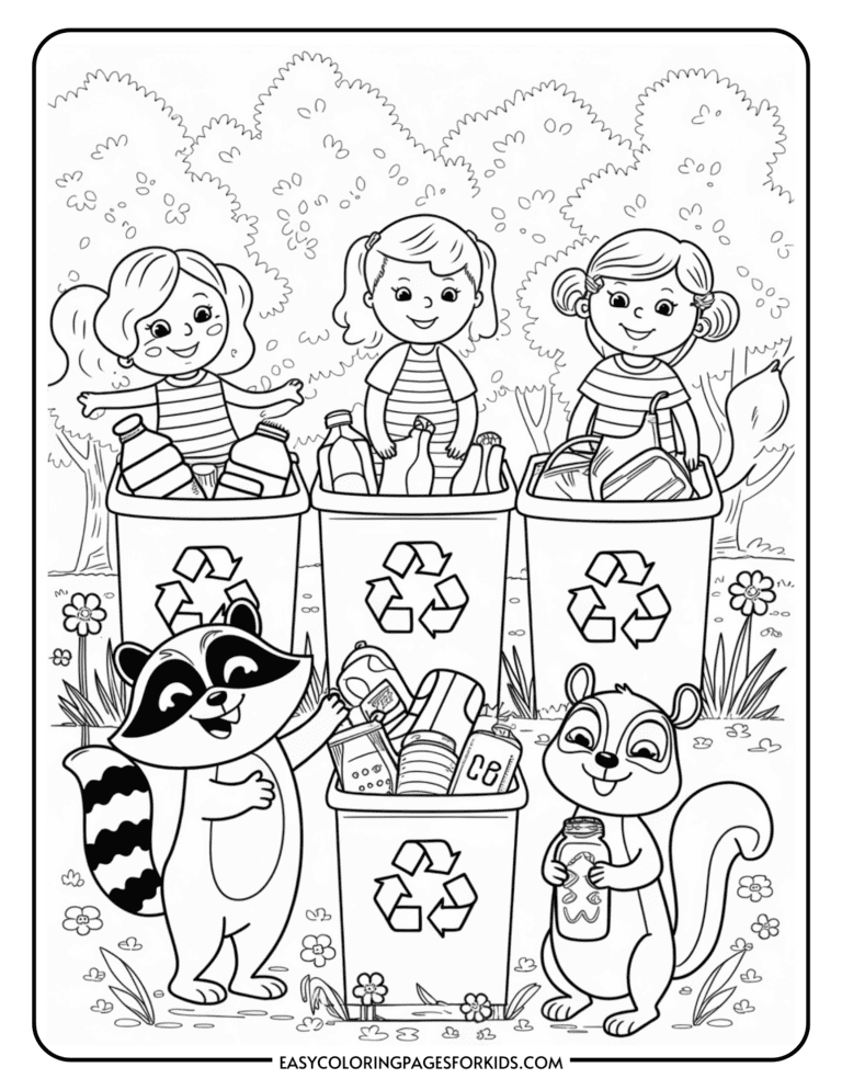Cute Earth Day Coloring Pages (15 Free Printable PDF Pages) - Easy ...
