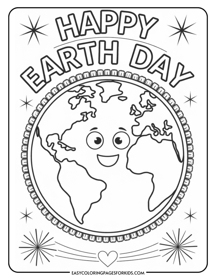 Cute Earth Day Coloring Pages (15 Free Printable PDF Pages) - Easy ...