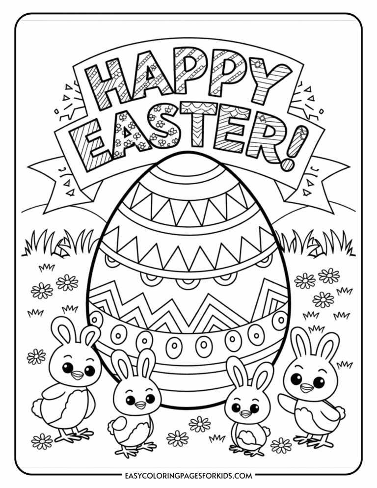 Cute Easter Coloring Pages (15 Free Printable PDF Pages) - Easy ...