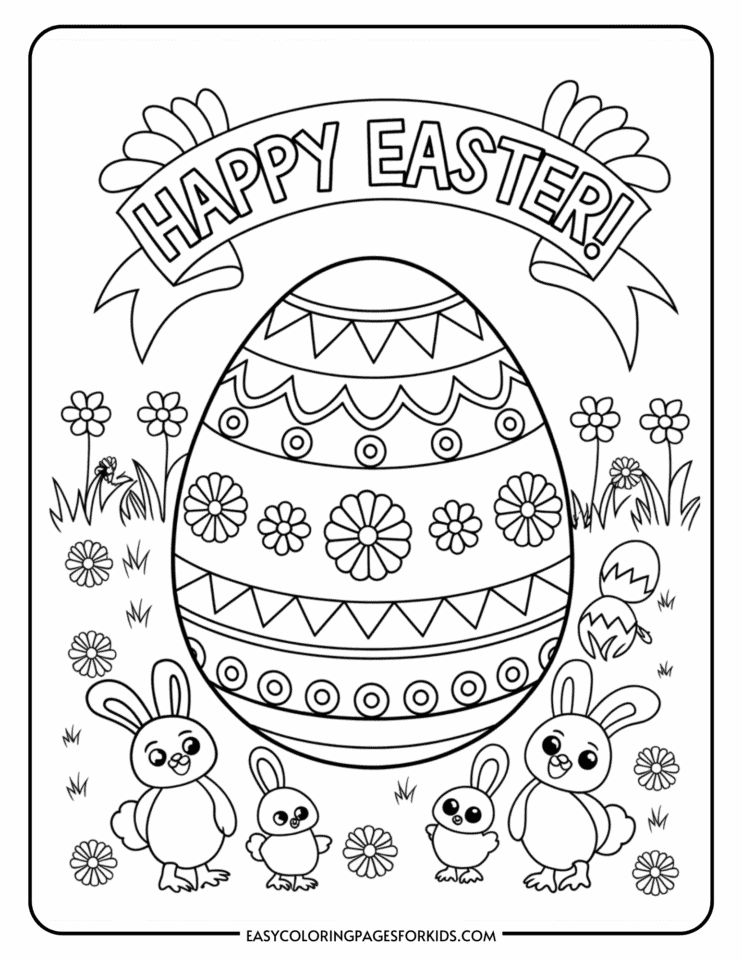 Cute Easter Coloring Pages (15 Free Printable PDF Pages) - Easy ...