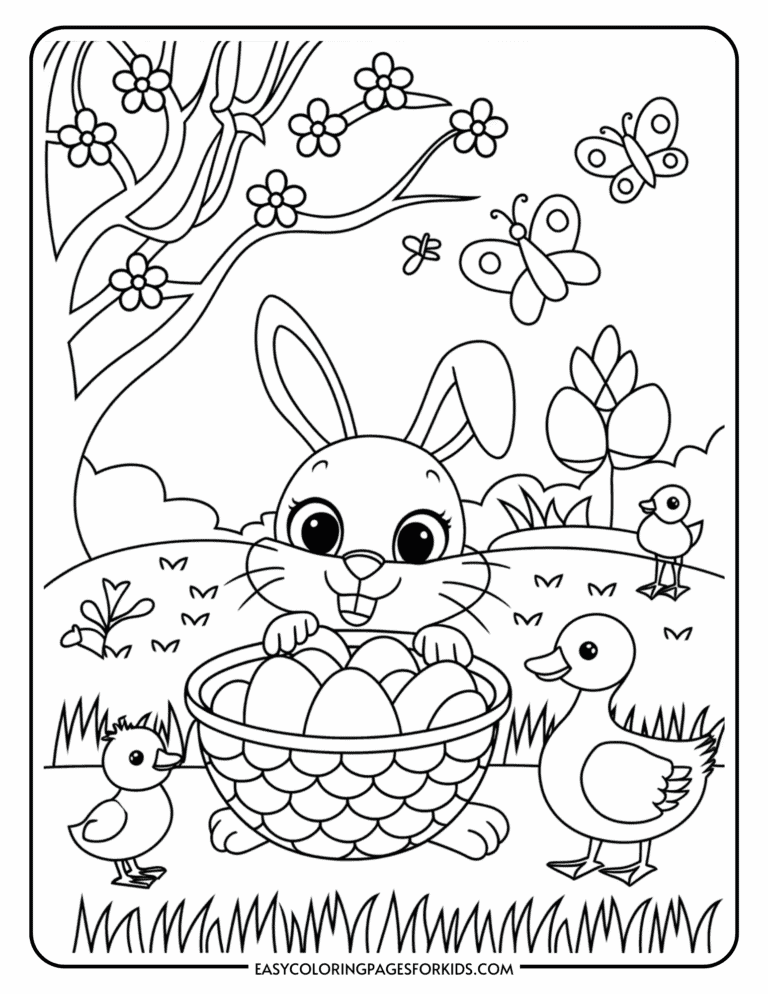Cute Easter Coloring Pages (15 Free Printable PDF Pages) - Easy ...