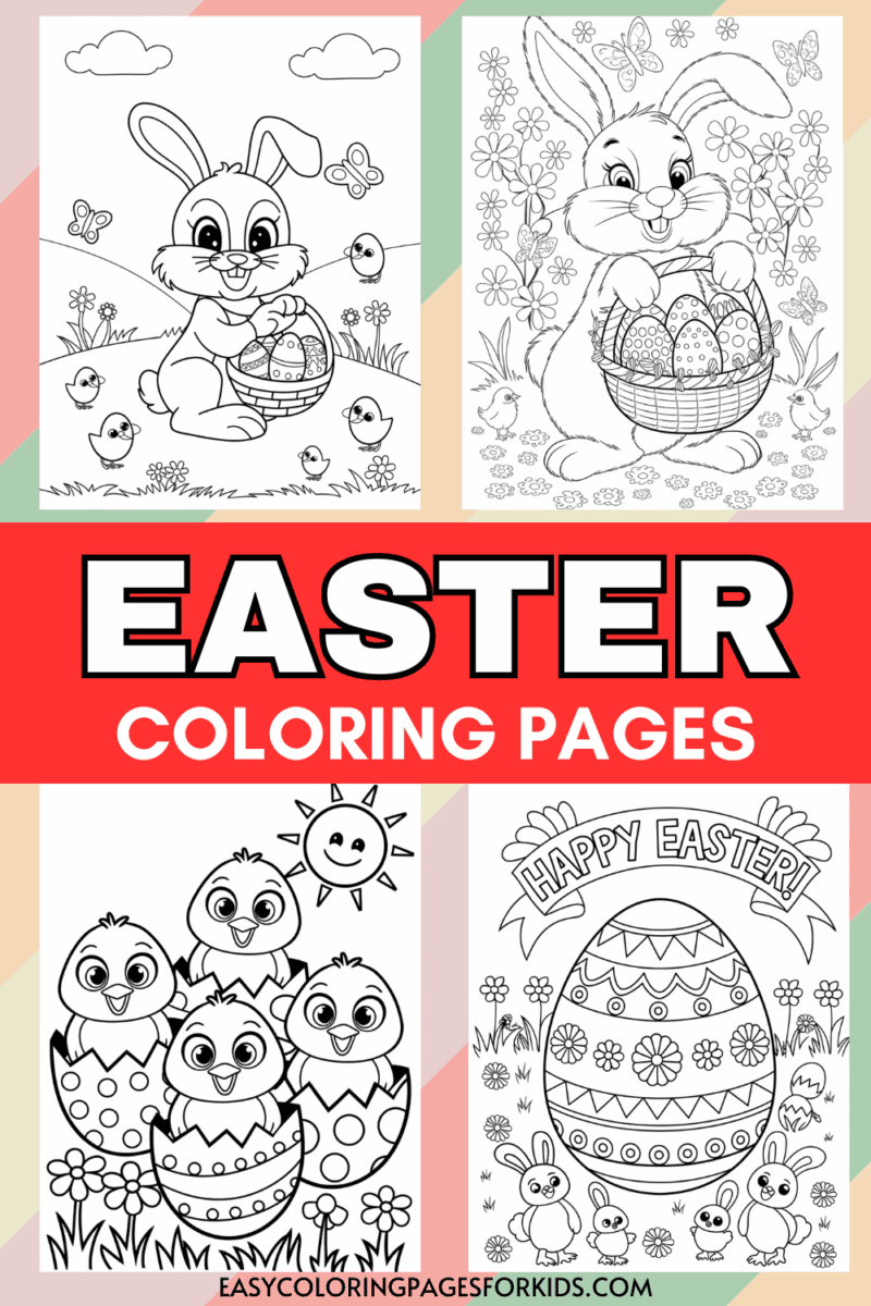 Cute Easter Coloring Pages (15 Free Printable PDF Pages) - Easy ...