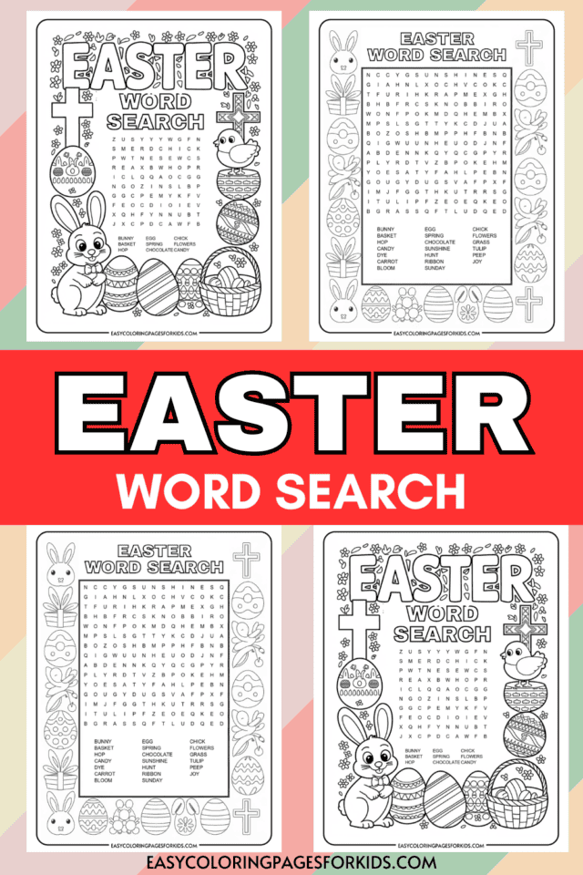 Printable Easter Word Search (2 Free PDF Pages) - Easy Coloring Pages ...