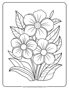Cute Flower Coloring Pages (15 Free Printable PDF Pages) - Easy ...