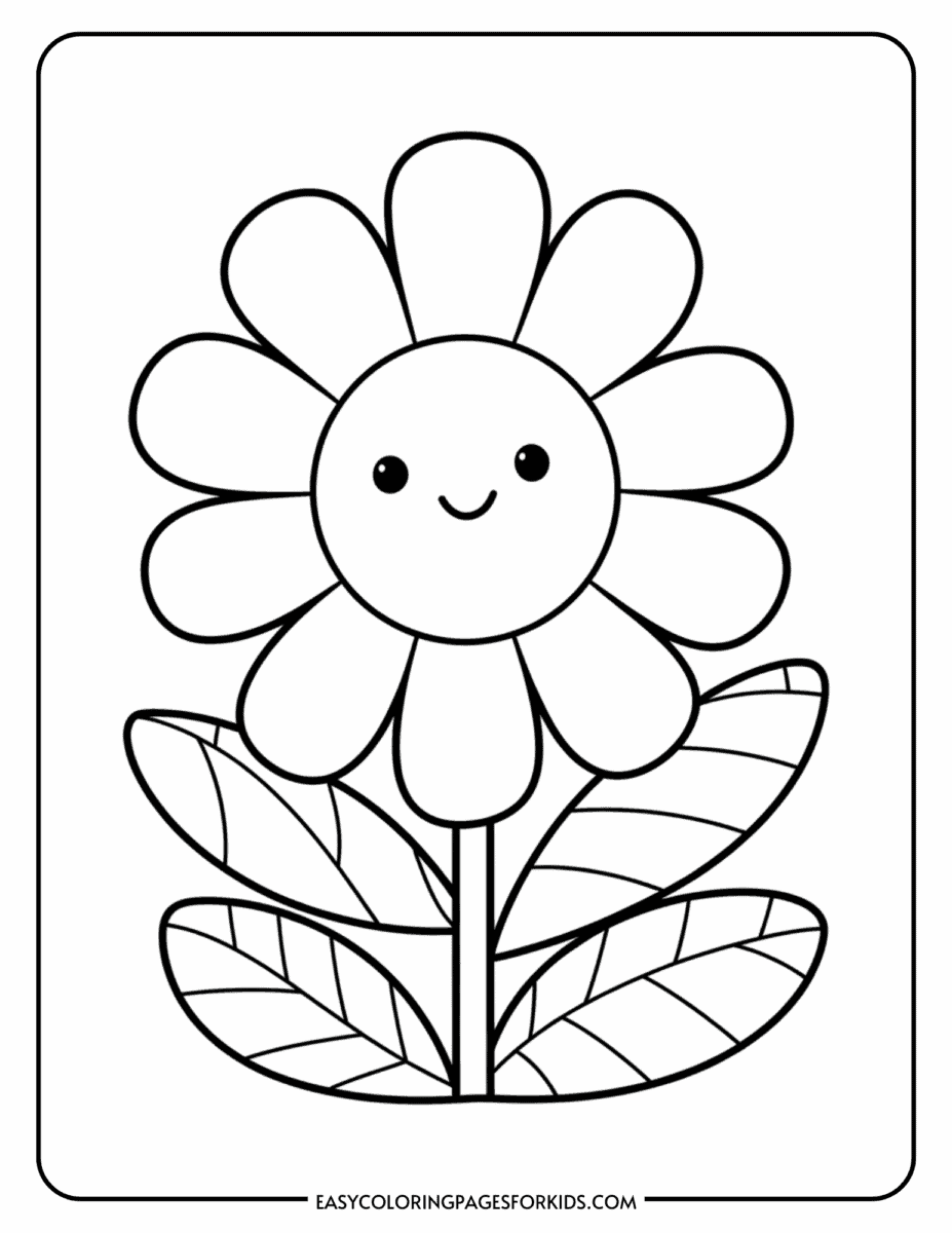 Cute Flower Coloring Pages (15 Free Printable PDF Pages) - Easy ...