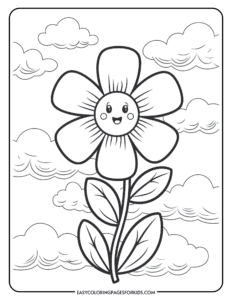Cute Flower Coloring Pages (15 Free Printable PDF Pages) - Easy ...