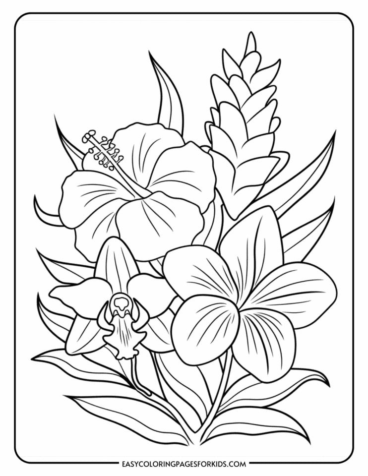 Cute Flower Coloring Pages (15 Free Printable PDF Pages) - Easy ...