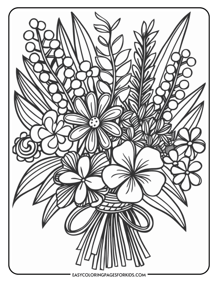 Cute Flower Coloring Pages (15 Free Printable PDF Pages) - Easy ...