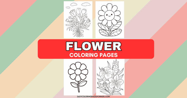 Cute Flower Coloring Pages (15 Free Printable PDF Pages) - Easy ...