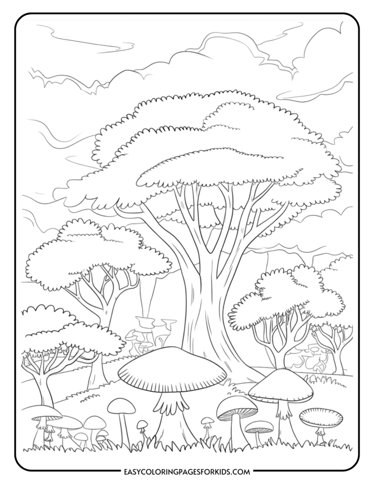 Easy Forest Coloring Pages (15 Free Printable PDF Pages) - Easy ...