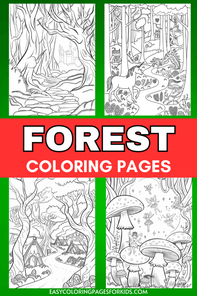Easy Forest Coloring Pages (15 Free Printable PDF Pages) - Easy ...
