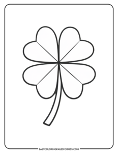Free Printable Four Leaf Clover Coloring Pages (15 PDF Pages) - Easy ...