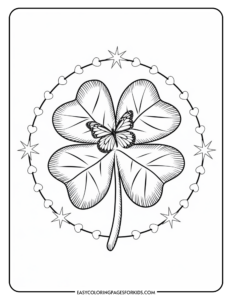 Free Printable Four Leaf Clover Coloring Pages (15 PDF Pages) - Easy ...