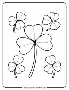 Free Printable Four Leaf Clover Coloring Pages (15 PDF Pages) - Easy ...