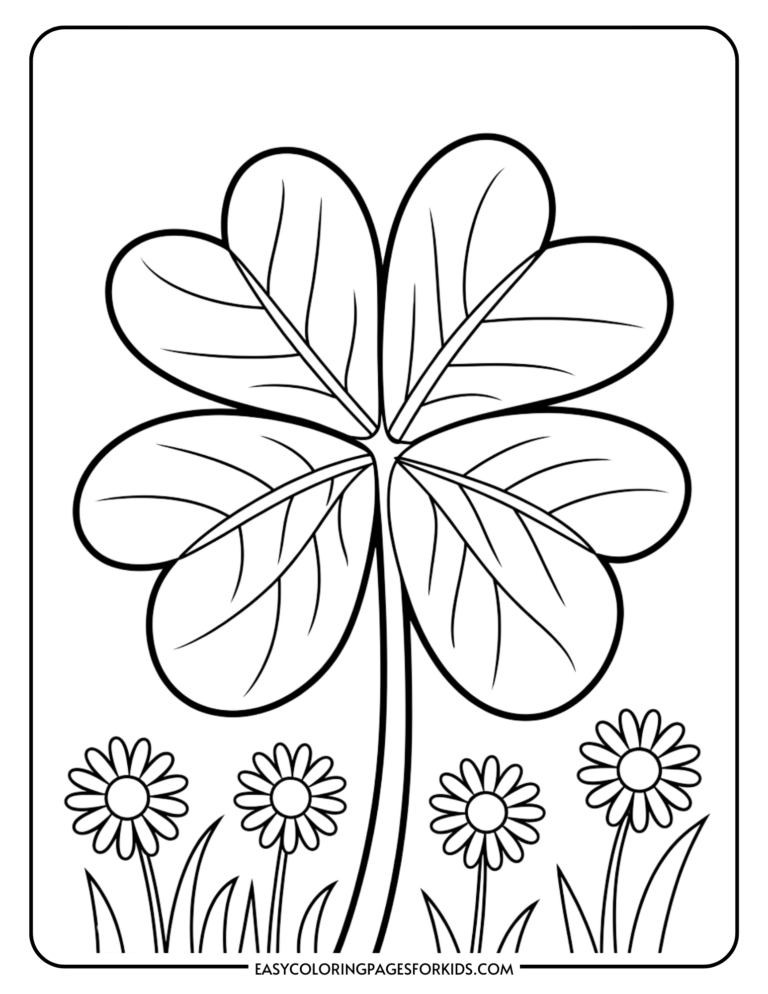 Free Printable Four Leaf Clover Coloring Pages (15 PDF Pages) - Easy ...