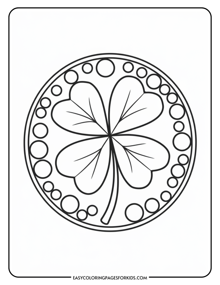 Free Printable Four Leaf Clover Coloring Pages (15 PDF Pages) - Easy ...