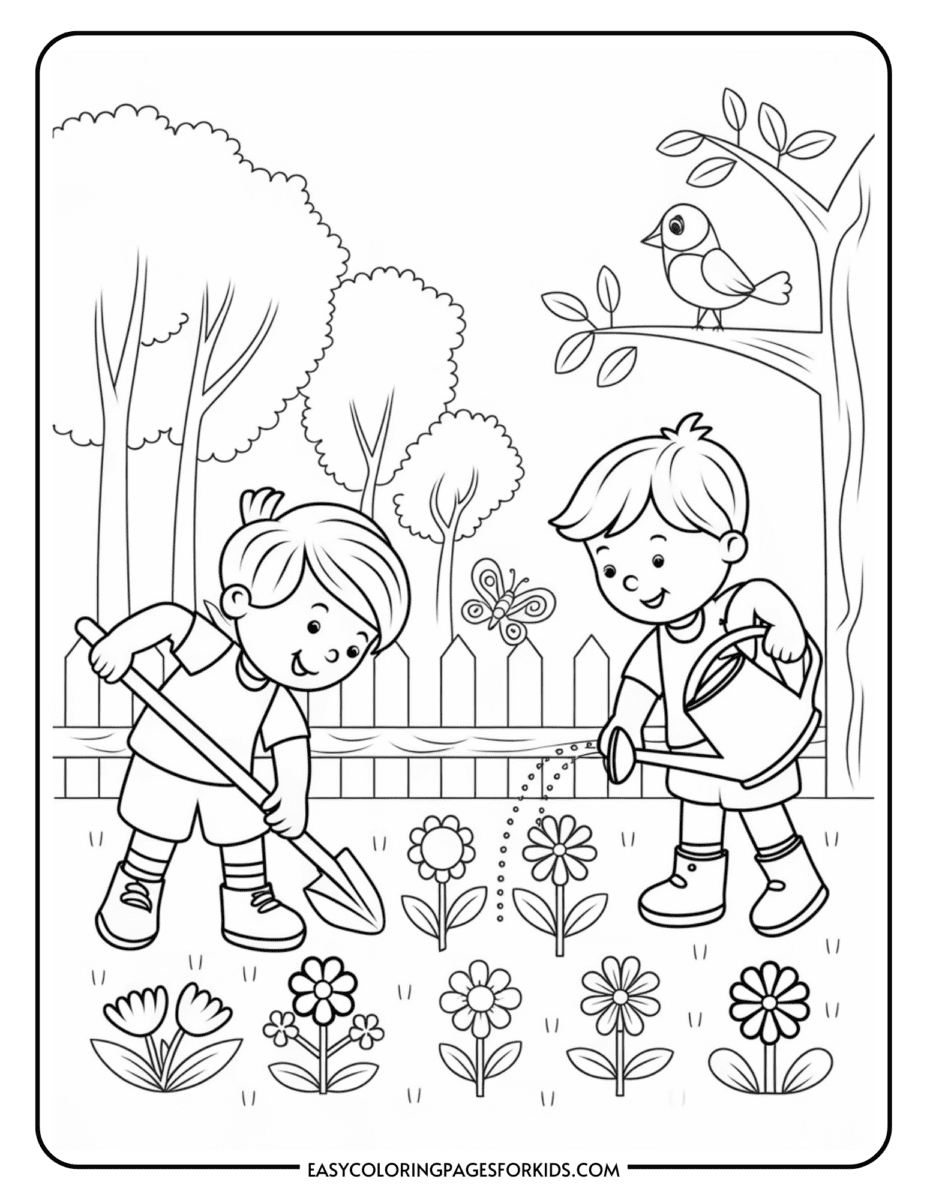 Easy Garden Coloring Pages (10 Free Printable PDF Pages) - Easy ...