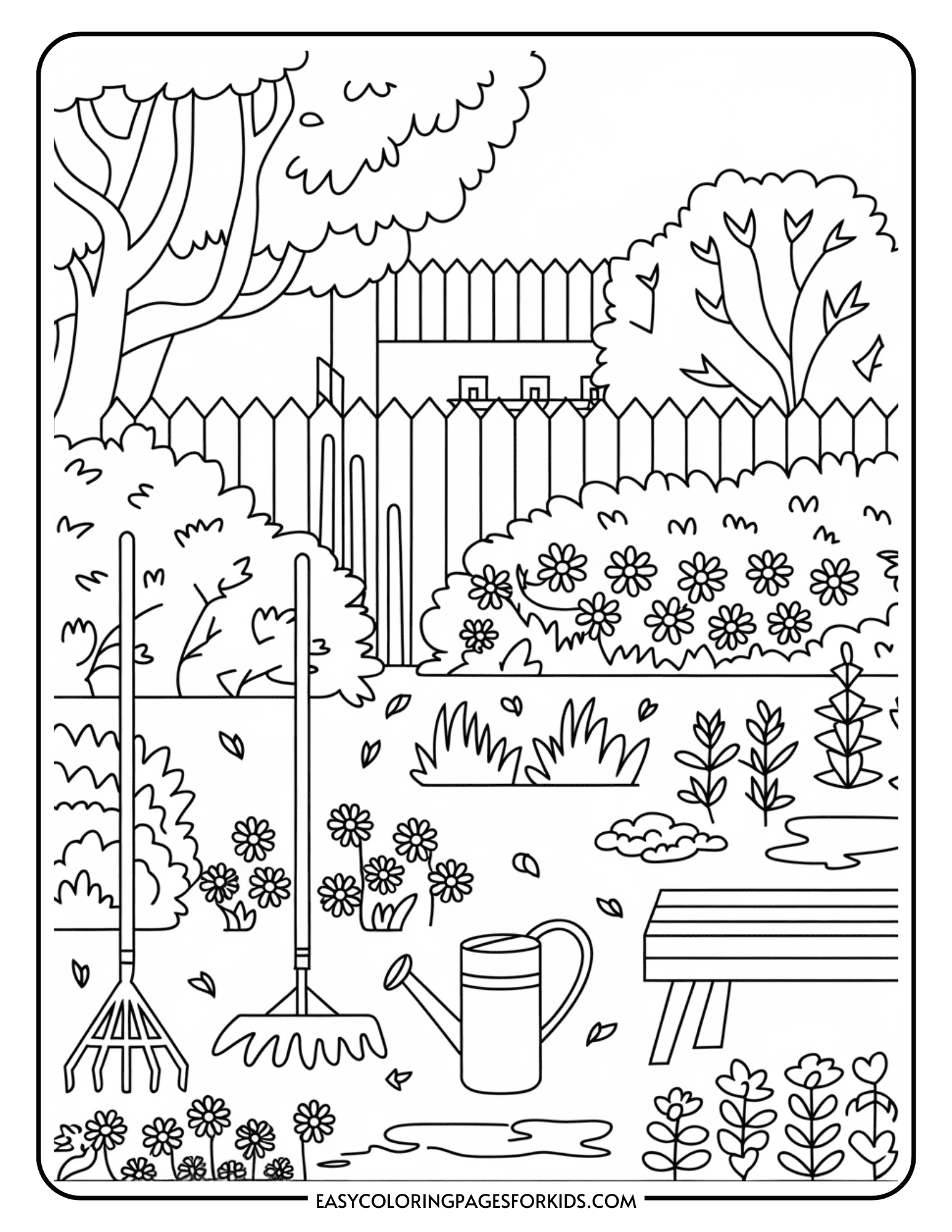 Easy Garden Coloring Pages (10 Free Printable PDF Pages) - Easy ...