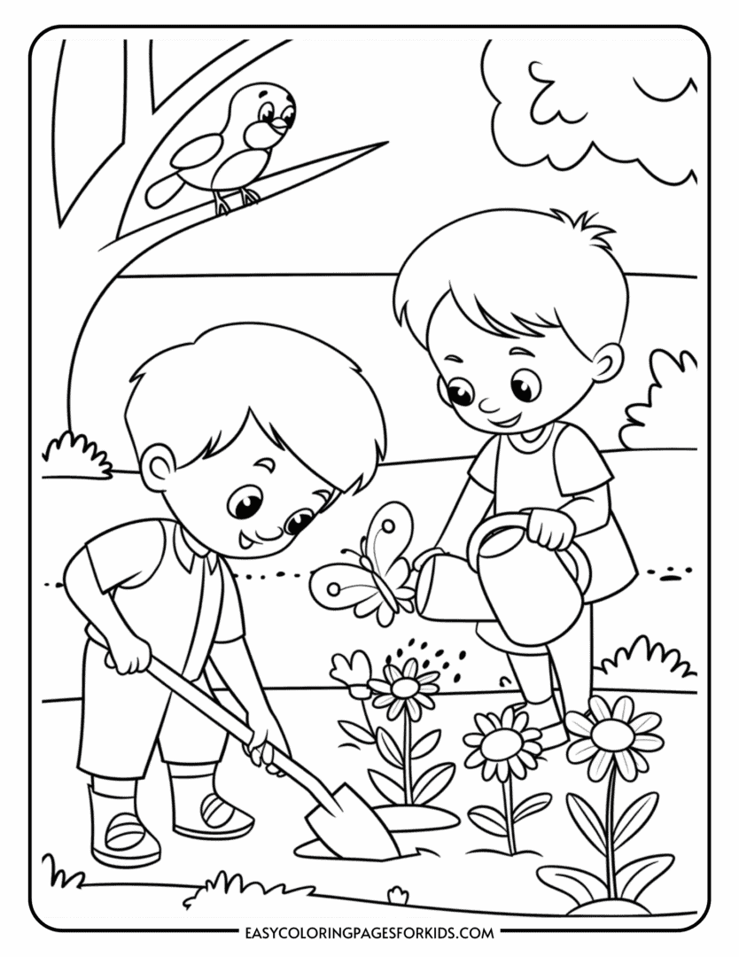 Easy Garden Coloring Pages (10 Free Printable PDF Pages) - Easy ...