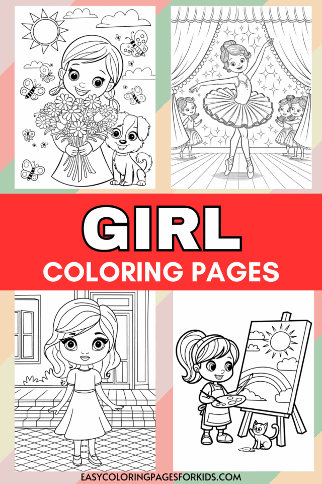 Free Girl Coloring Pages (15 Free Printable PDF Pages) - Easy Coloring ...