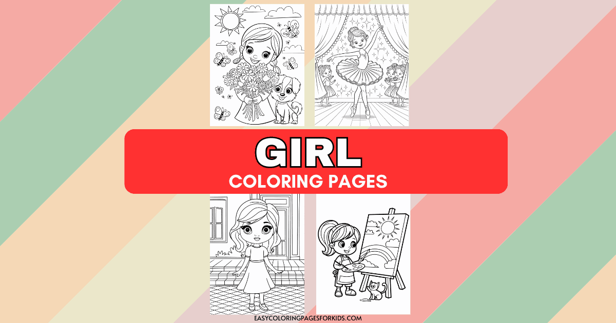 Free Girl Coloring Pages (15 Free Printable PDF Pages) - Easy Coloring ...
