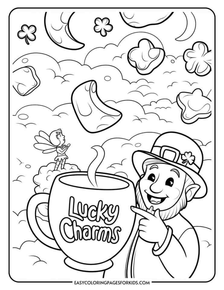 Printable Lucky Charms Coloring Pages (10 Free PDF Pages) - Easy ...