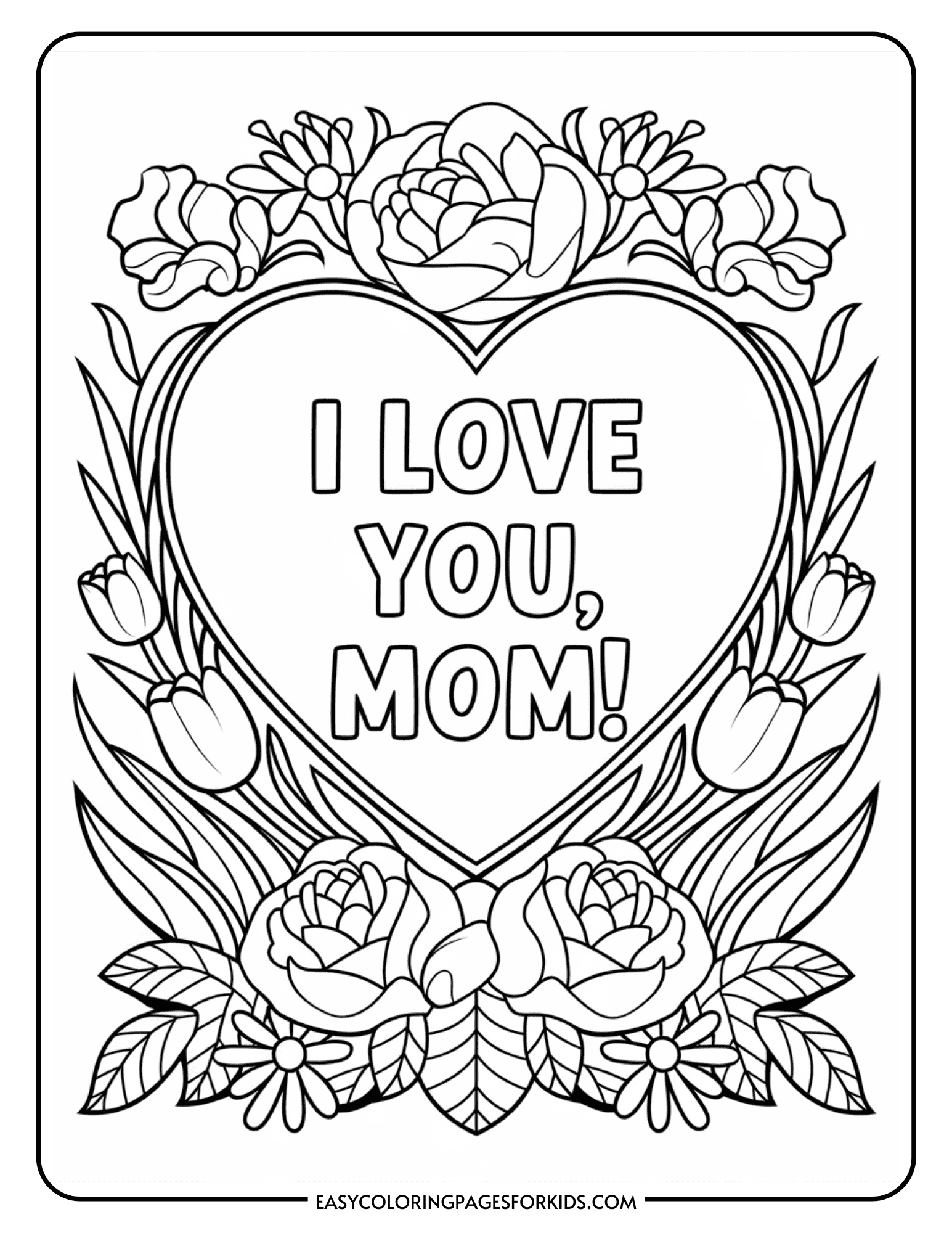 Cute Mothers Day Coloring Pages (10 Free Printable PDF Pages) - Easy ...