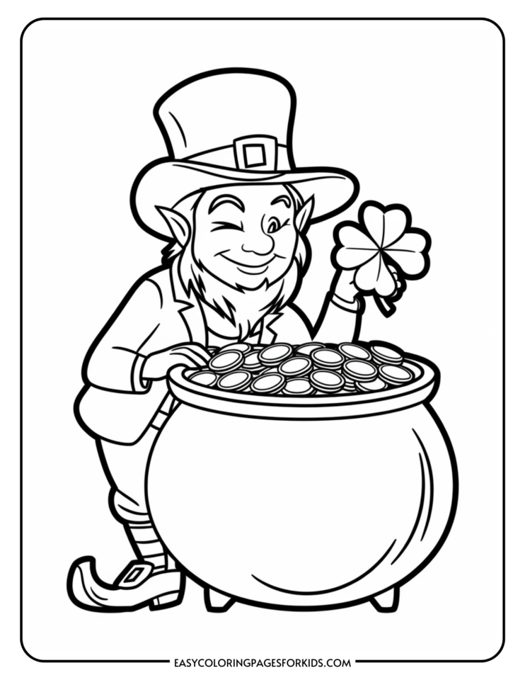 Pot of Gold Coloring Pages Printable (10 Free PDF Pages) - Easy ...