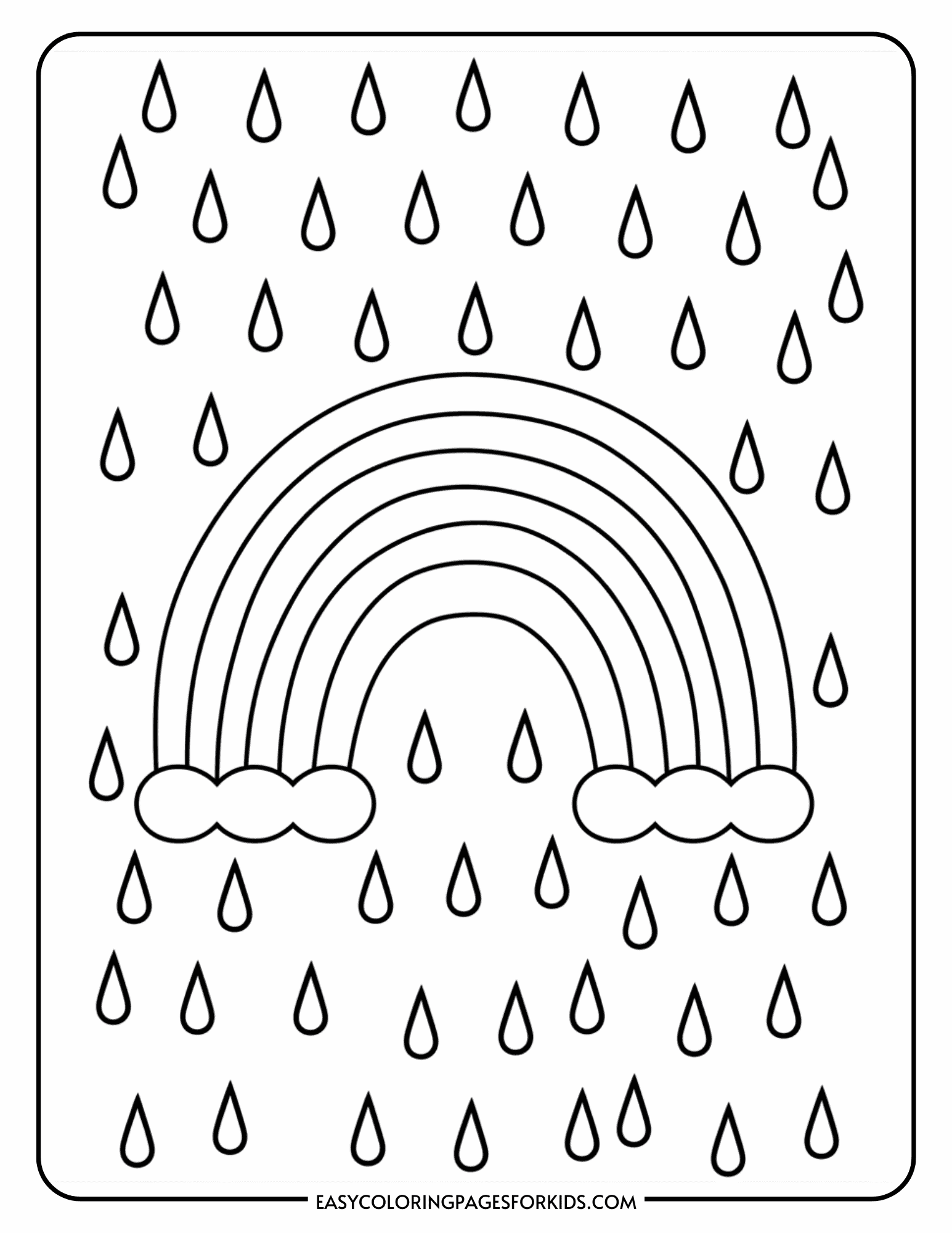 Simple Rainbow Coloring Page (10 Free Printable PDF Pages) - Easy ...
