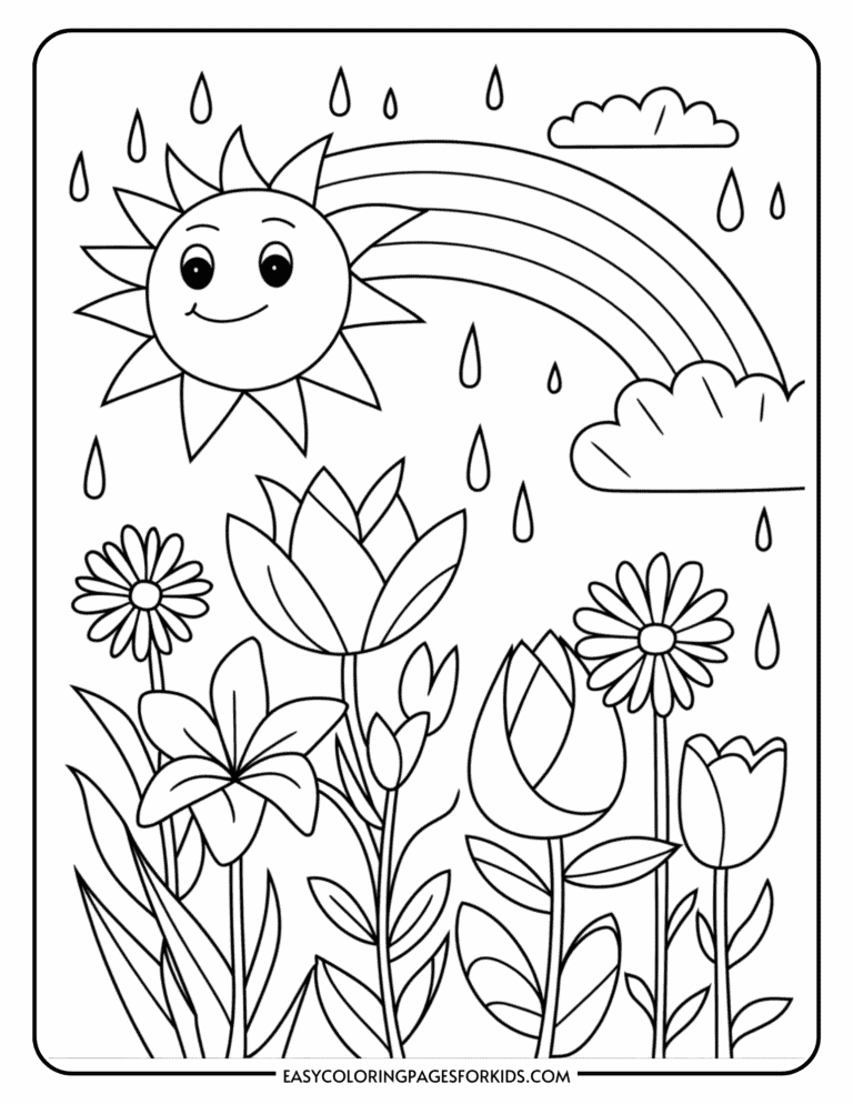 Cute Spring Coloring Pages (15 Free Printable PDF Pages) - Easy ...