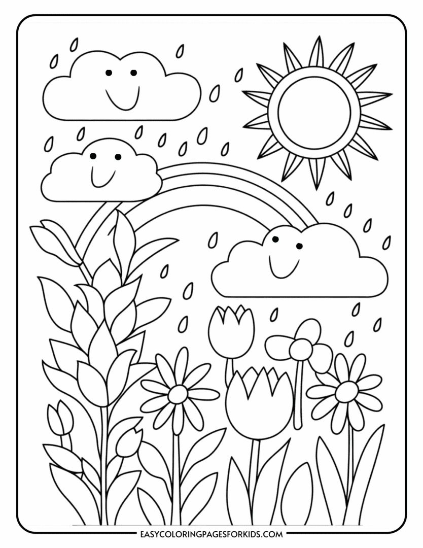 Cute Spring Coloring Pages (15 Free Printable PDF Pages) - Easy ...