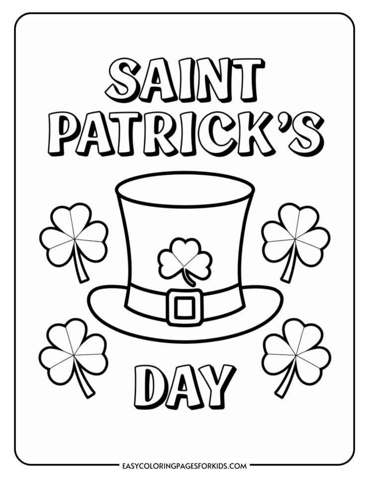 Easy St Patrick's Day Coloring Pages (11 Free PDF Pages) - Easy ...