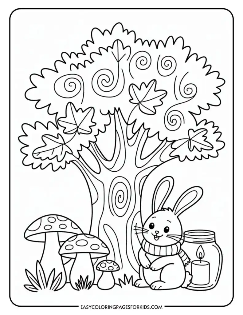 Aesthetic Fall Coloring Pages (7 Printable PDFs) - Easy Coloring Pages ...