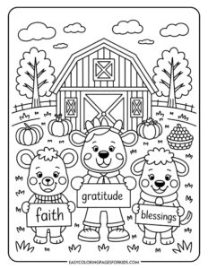 Christian Fall Coloring Pages for Kids (6 PDF Pages) - Easy Coloring ...