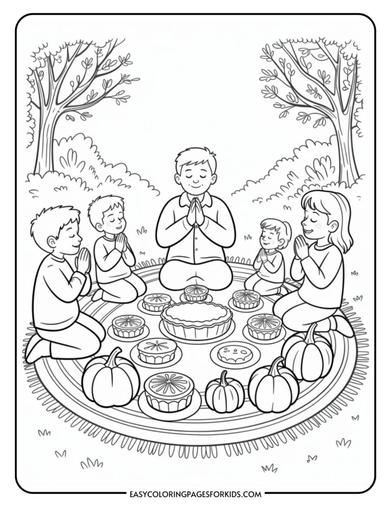 Christian Fall Coloring Pages for Kids (6 PDF Pages) - Easy Coloring ...