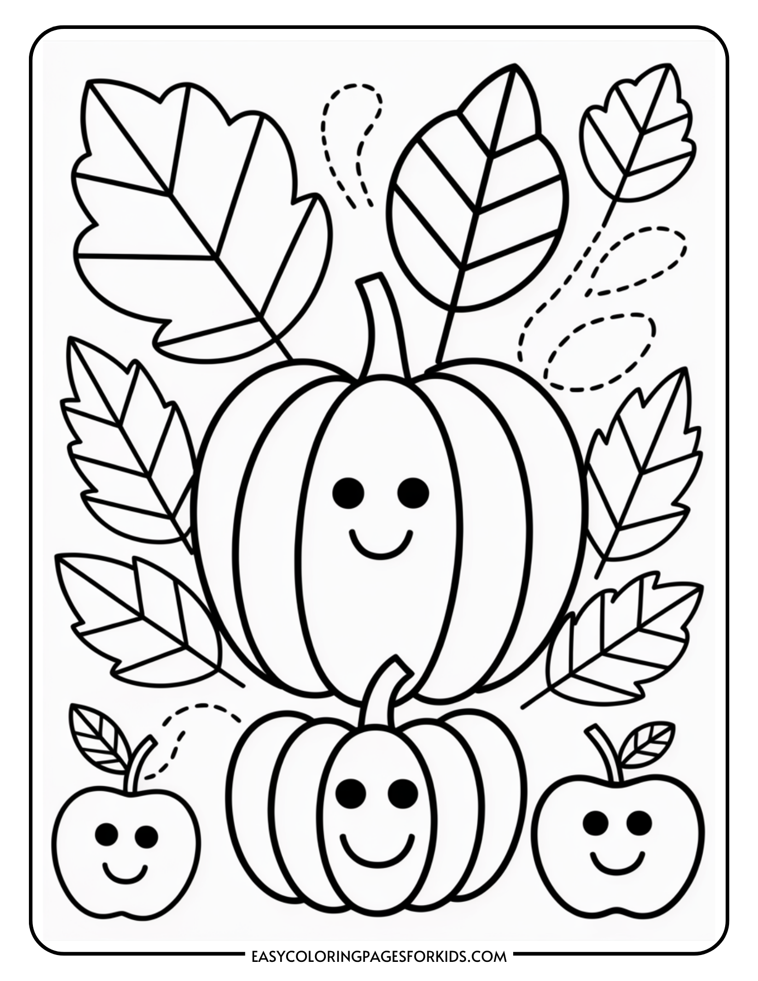 Fall Coloring Pages for Kids (5 Printable Pages) - Easy Coloring Pages ...